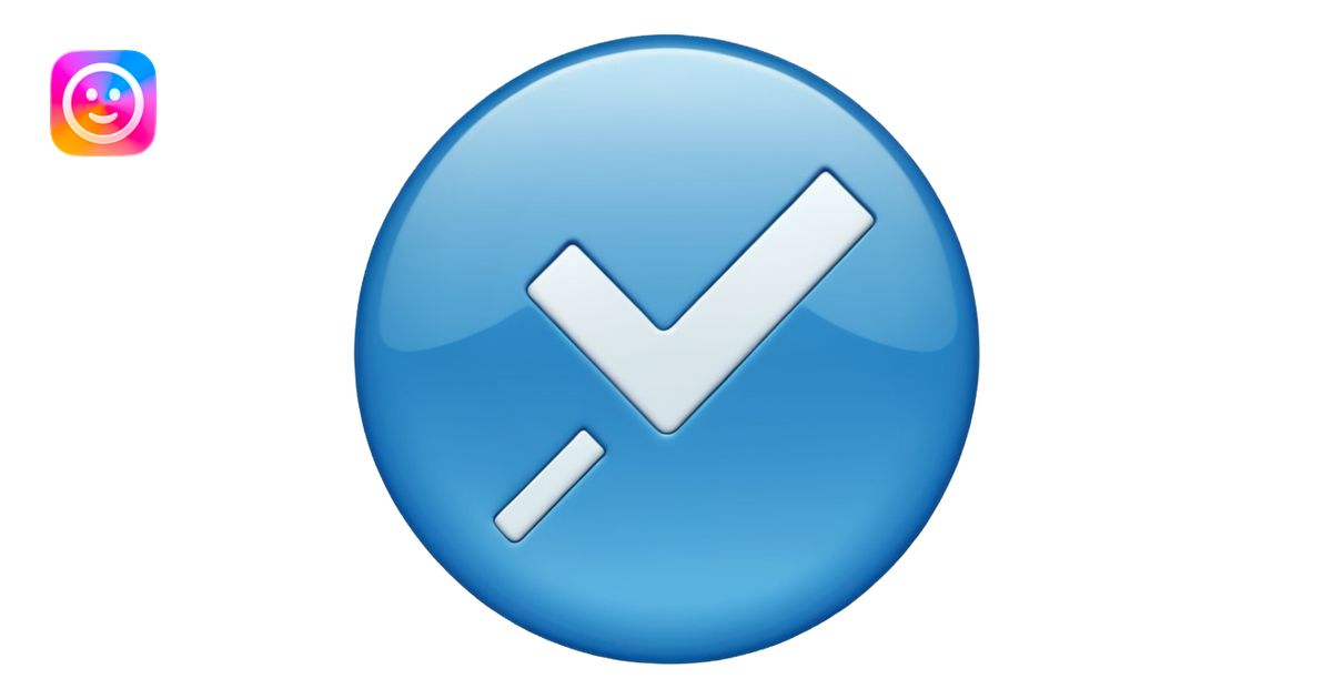 blue check mark emoji | AI Emoji Generator