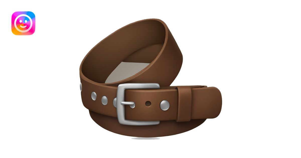Brown belt with hold buckle emoji | AI Emoji Generator