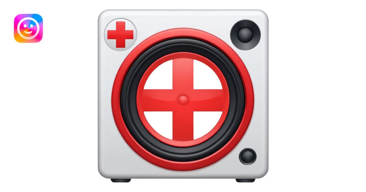 mac os icon audio speaker red cross emoji | AI Emoji Generator