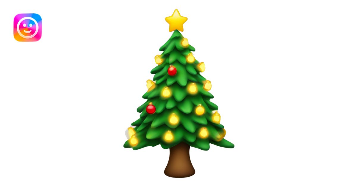 Christmas tree with lights emoji | AI Emoji Generator