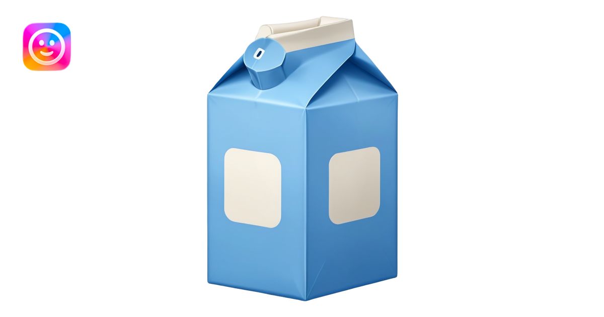 Blue milk carton emoji | AI Emoji Generator