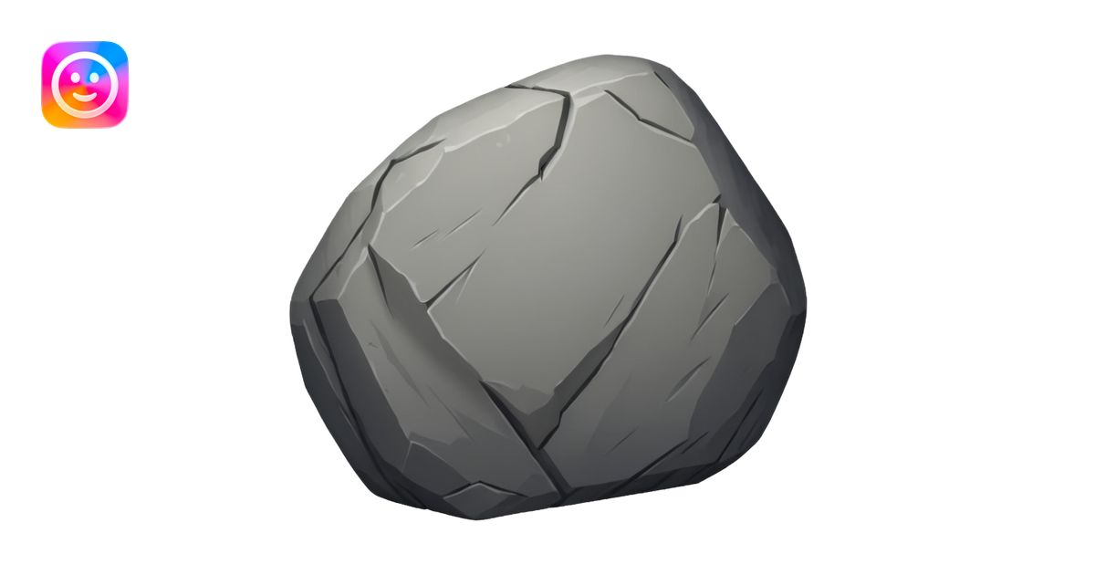 create a dnd style boulder.png using 48x48 pixels size emoji | AI Emoji ...