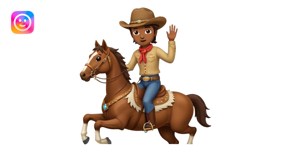 riding galloping horse with Rabbit rider emoji | AI Emoji Generator