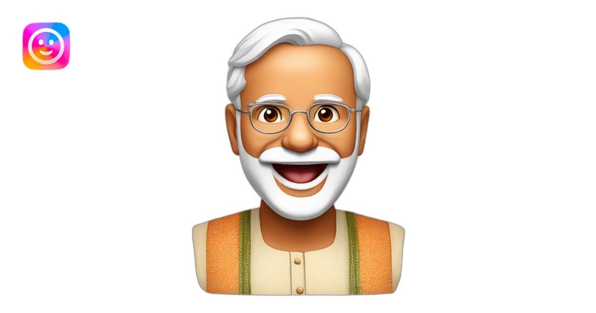narendra modi smile expression ultra hd emoji | AI Emoji Generator