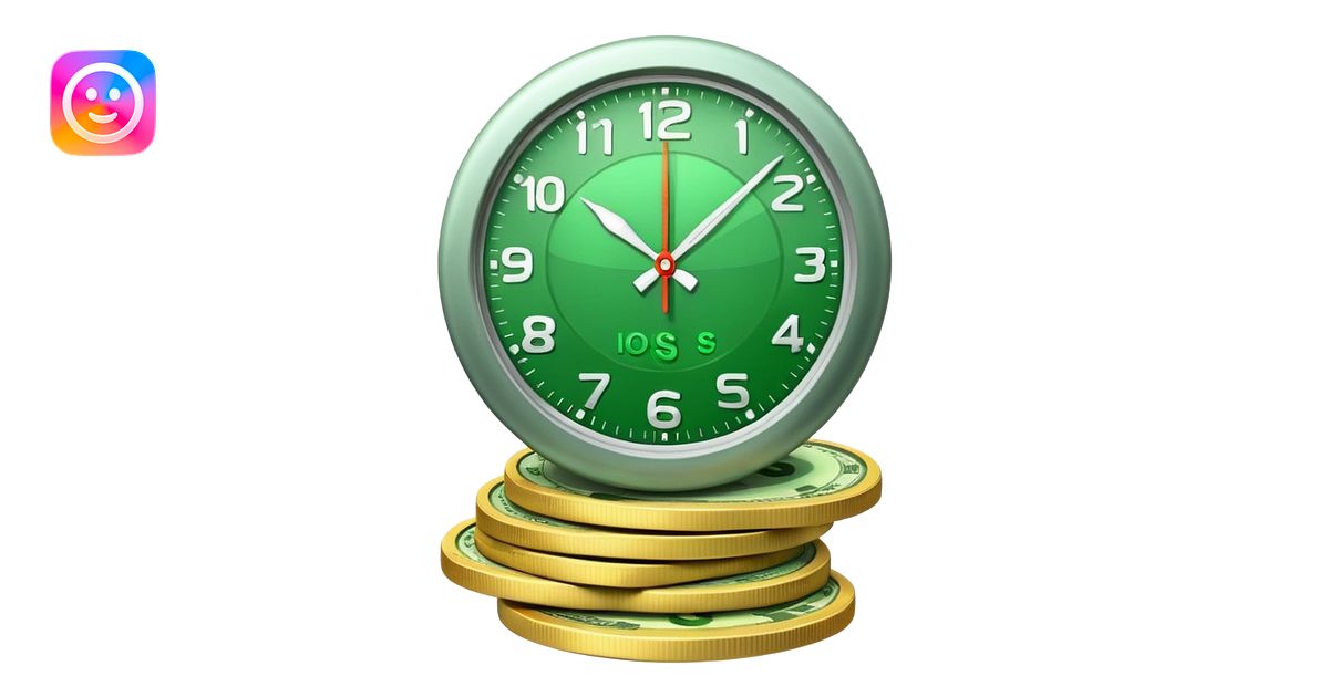 money and clock emoji | AI Emoji Generator