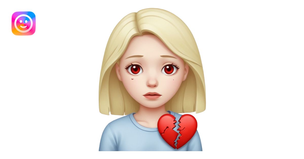 girl with broken heart emoji | AI Emoji Generator