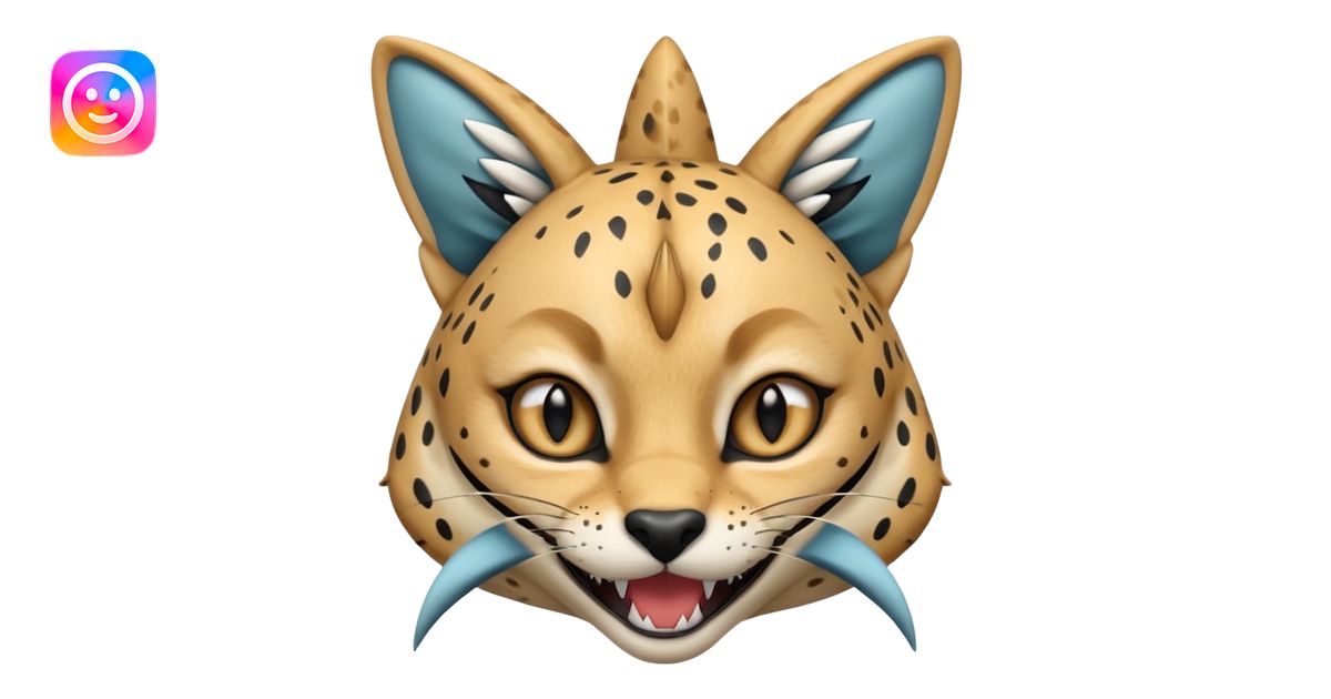Wearing shark hood serval meme eye wink emoji | AI Emoji Generator
