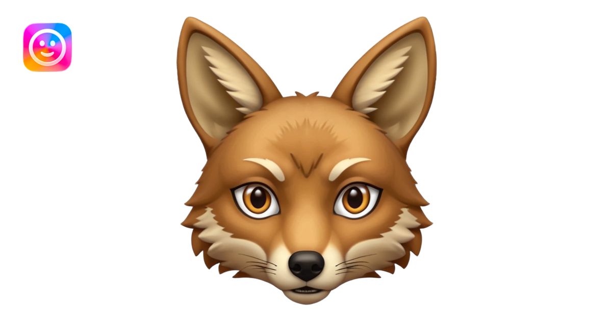 Coyote face emoji | AI Emoji Generator