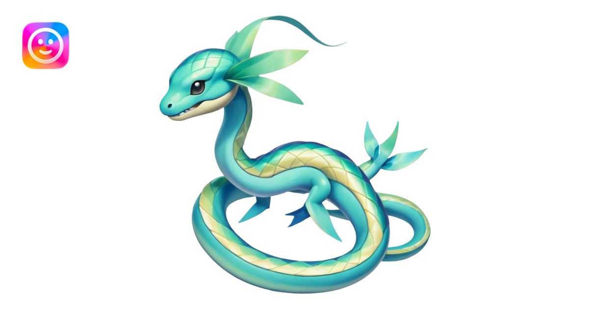 Sleek Serpentine Aquatic Ribbon-bodied Elegant Pokémon-Fakémon-Digimon ...