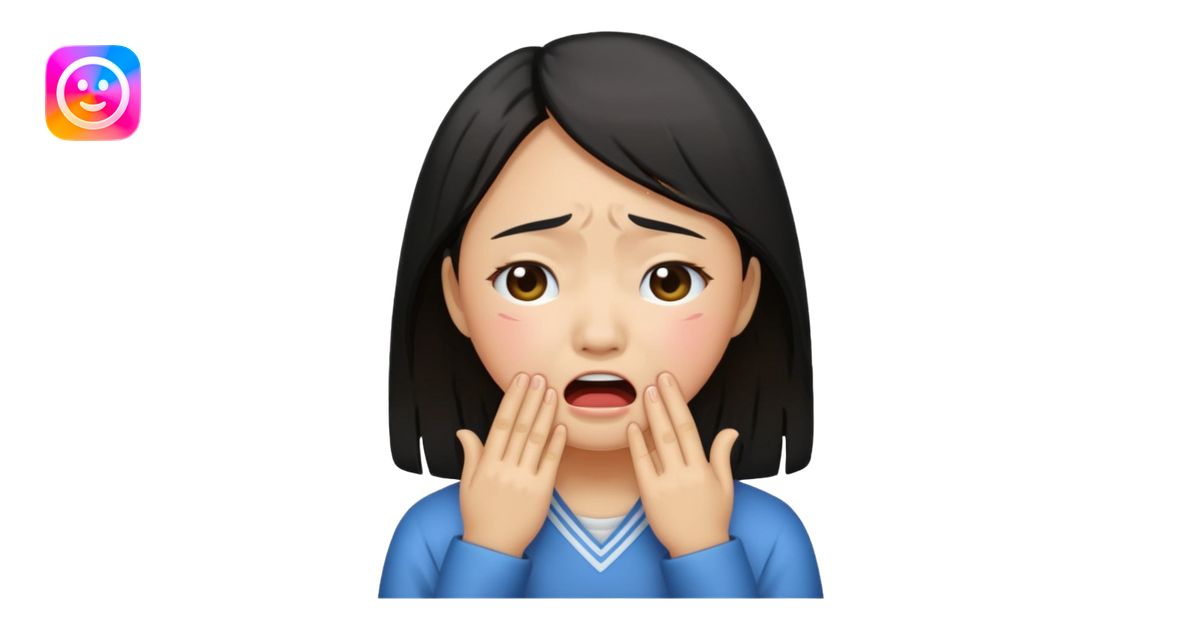 Asian girl crying emoji | AI Emoji Generator