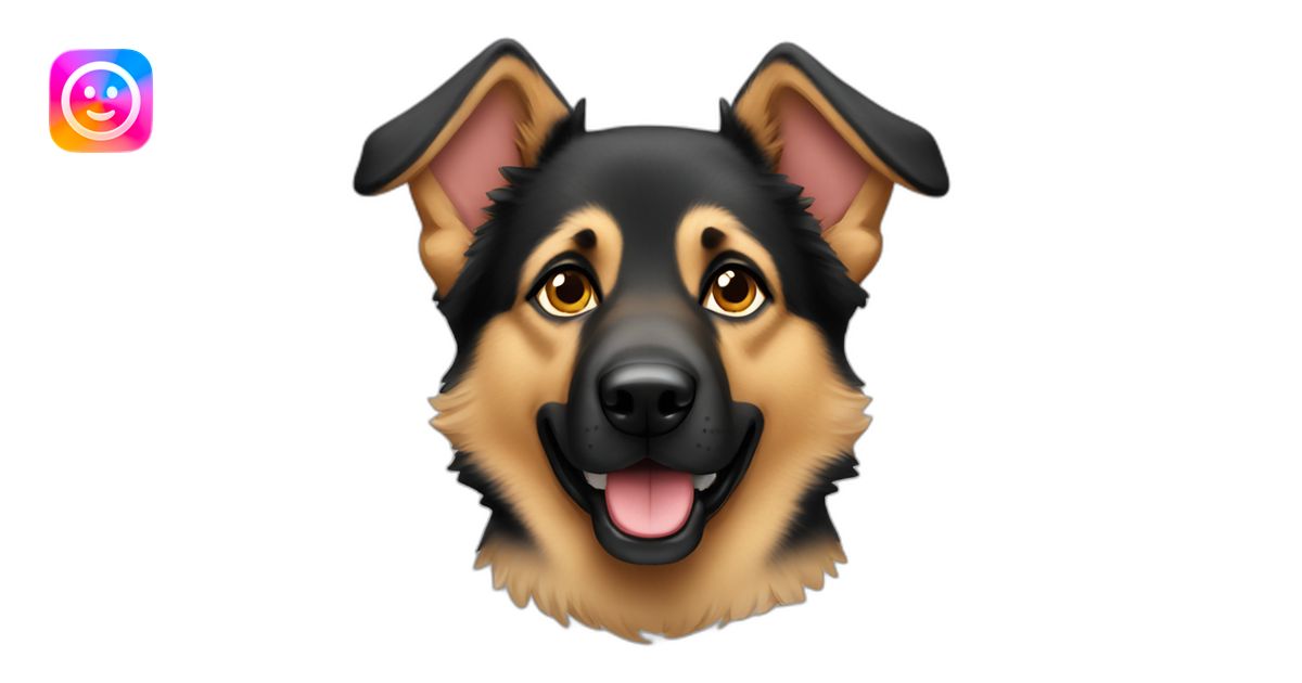 German Shepard dog emoji | AI Emoji Generator