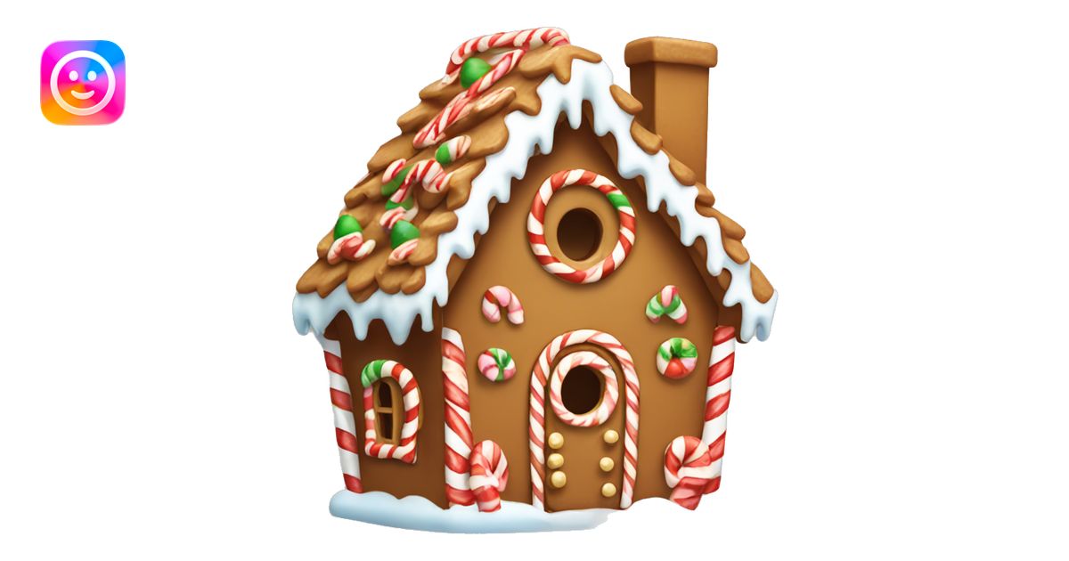 cute Christmas gingerbread house emoji | AI Emoji Generator