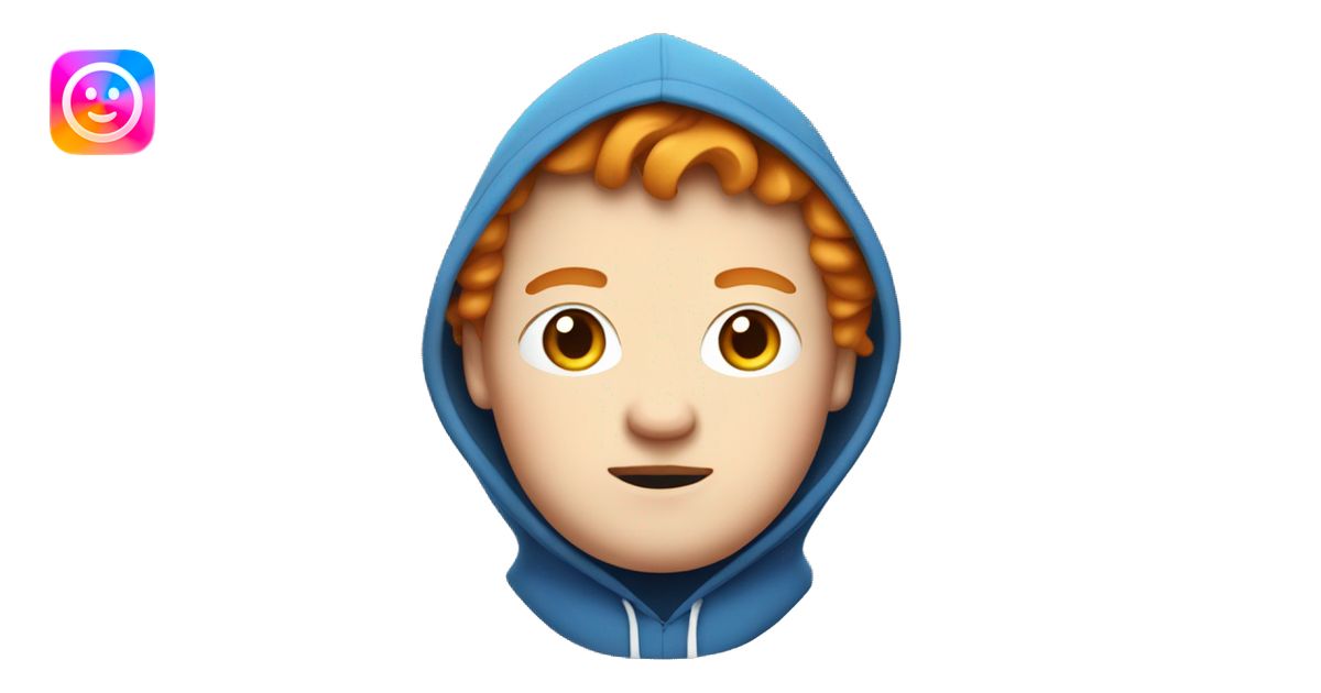 fat, ginger streamer named caseoh wearing a blue hoodie emoji with ...