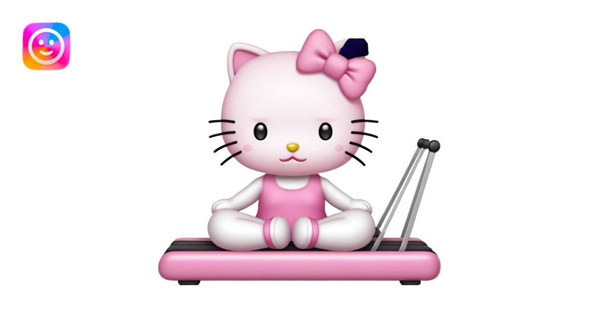 Hello kitty reformer pilates emoji | AI Emoji Generator