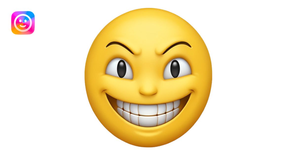 Evil grin emoji emoji | AI Emoji Generator