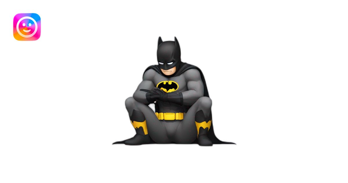 batman praying on knees emoji | AI Emoji Generator