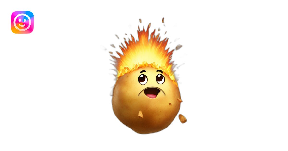 Exploding potato emoji | AI Emoji Generator