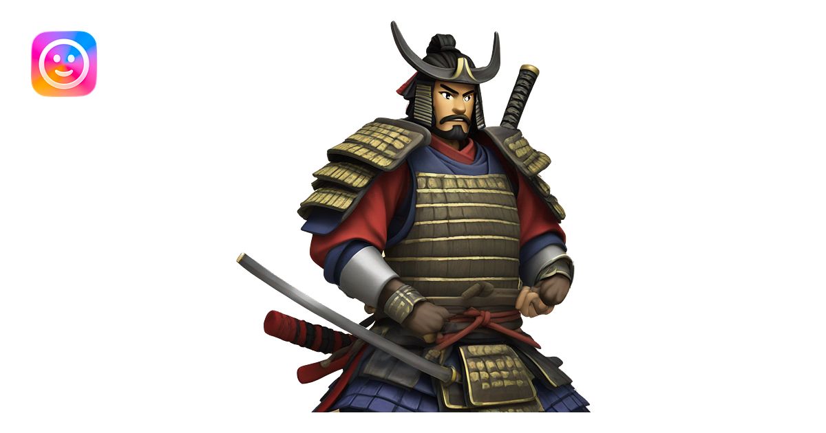 shogun samurai on wild wolf emoji | AI Emoji Generator