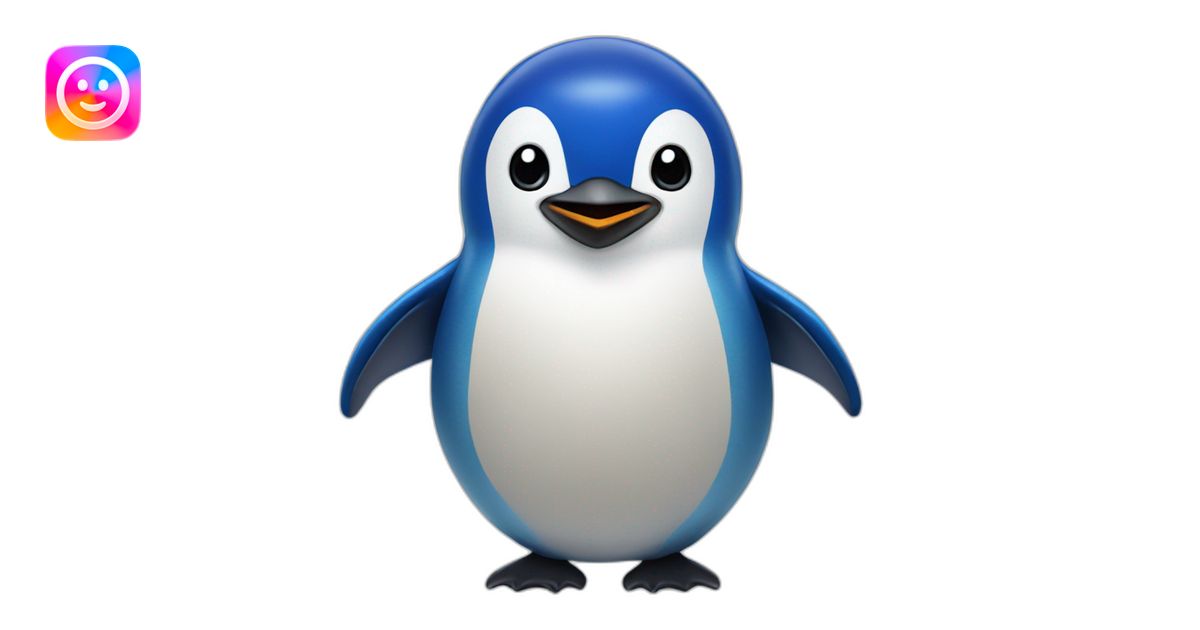 Blue Penguins say hello emoji | AI Emoji Generator