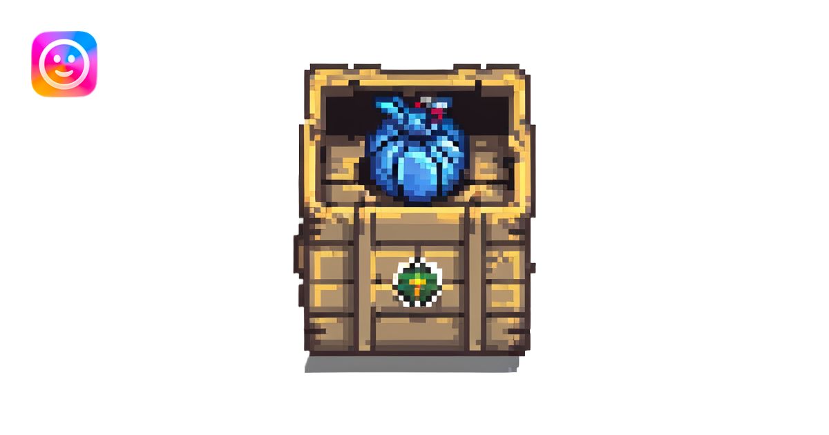 2d power up crate with bomb illustration | AI Emoji Generator
