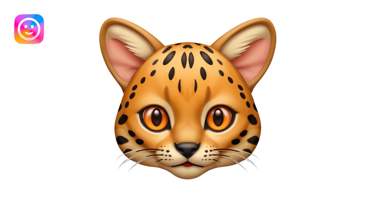 Draw an emoji of the face of an ocelot. emoji | AI Emoji Generator