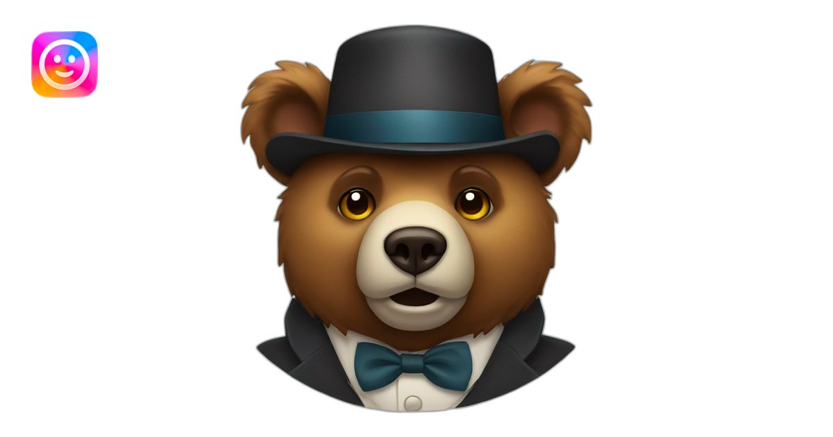 Bear with a monocle emoji | AI Emoji Generator