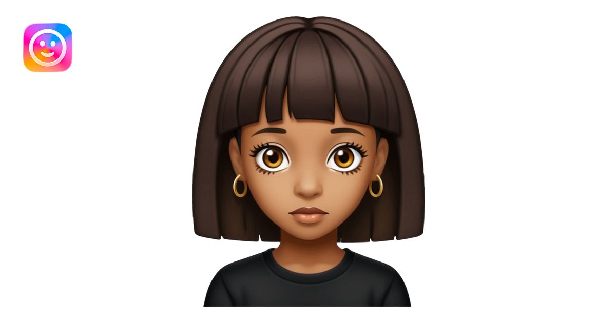 Lisa Left Eye Lopes with dark brown hair emoji | AI Emoji Generator