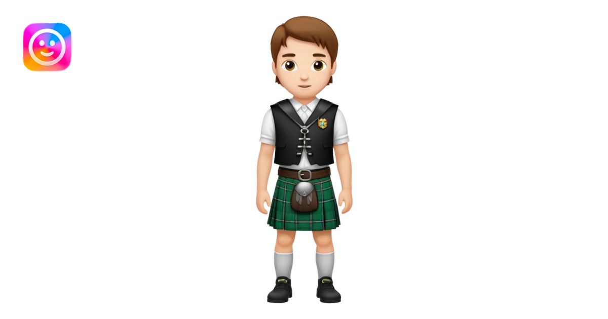 man wearing a kilt emoji | AI Emoji Generator
