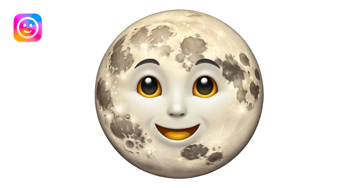 phases of the moon: full moon emoji | AI Emoji Generator
