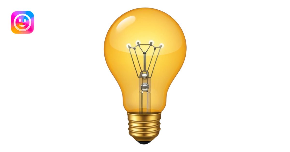 light bulb with small network nodes around emoji | AI Emoji Generator