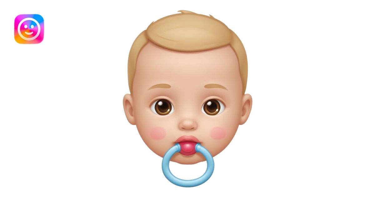 very smalll baby with pacifier face emoji | AI Emoji Generator
