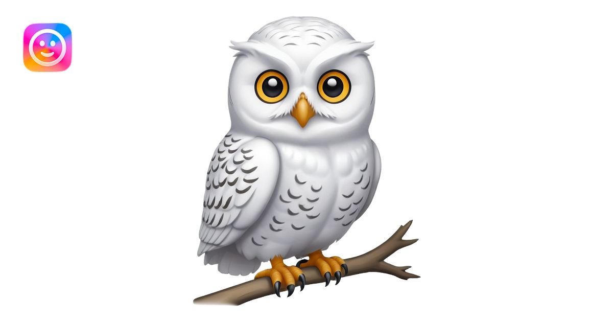 Snowy owl emoji | AI Emoji Generator