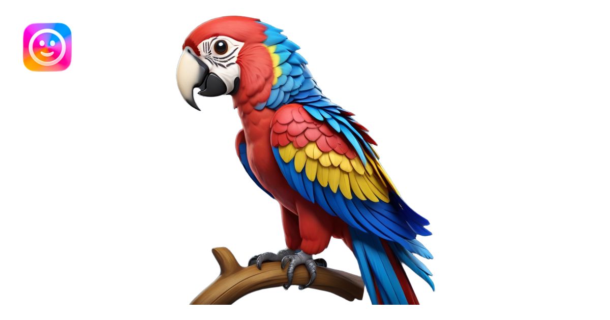 cinematic-macaw-realistic-full-body-standing-emoji,-vibrant-feathers ...