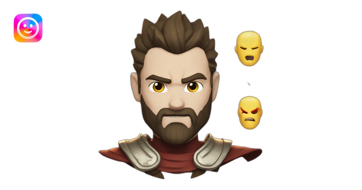 kratos mashup son gohan emoji | AI Emoji Generator