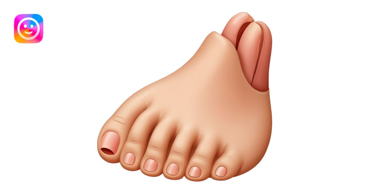Human toe missing few millimeter of tip portion emoji | AI Emoji Generator