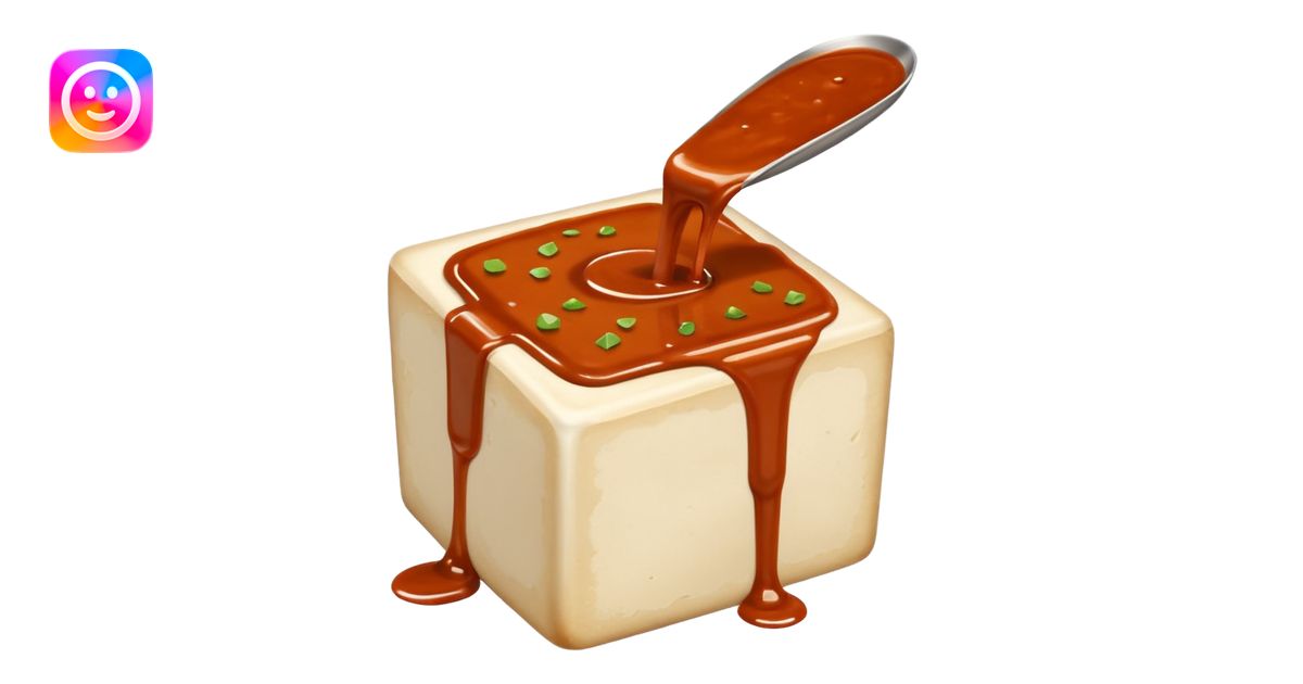 tofu with sauce emoji | AI Emoji Generator
