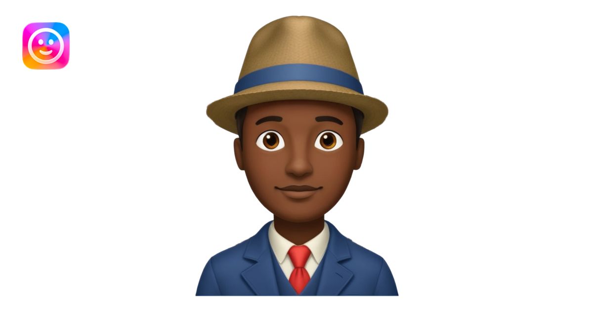 Homme. Créole réunionnais avec chapeau Tour Eiffel emoji | AI Emoji ...