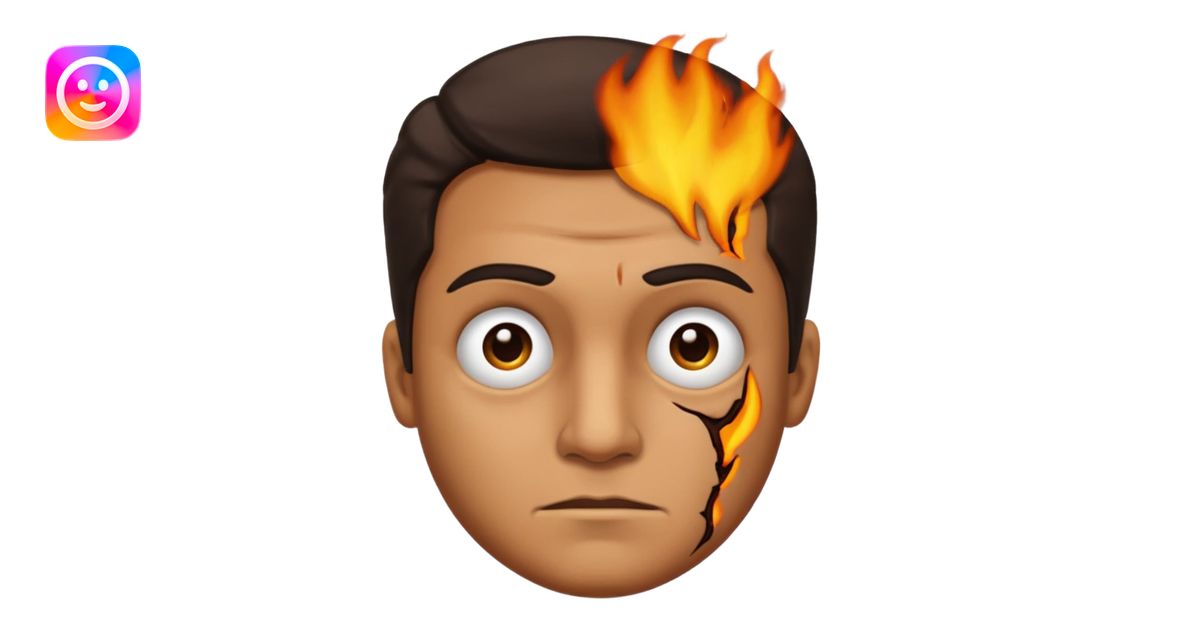 Design Gustavo in half-burnt face look from the iconic scene, realistic ...