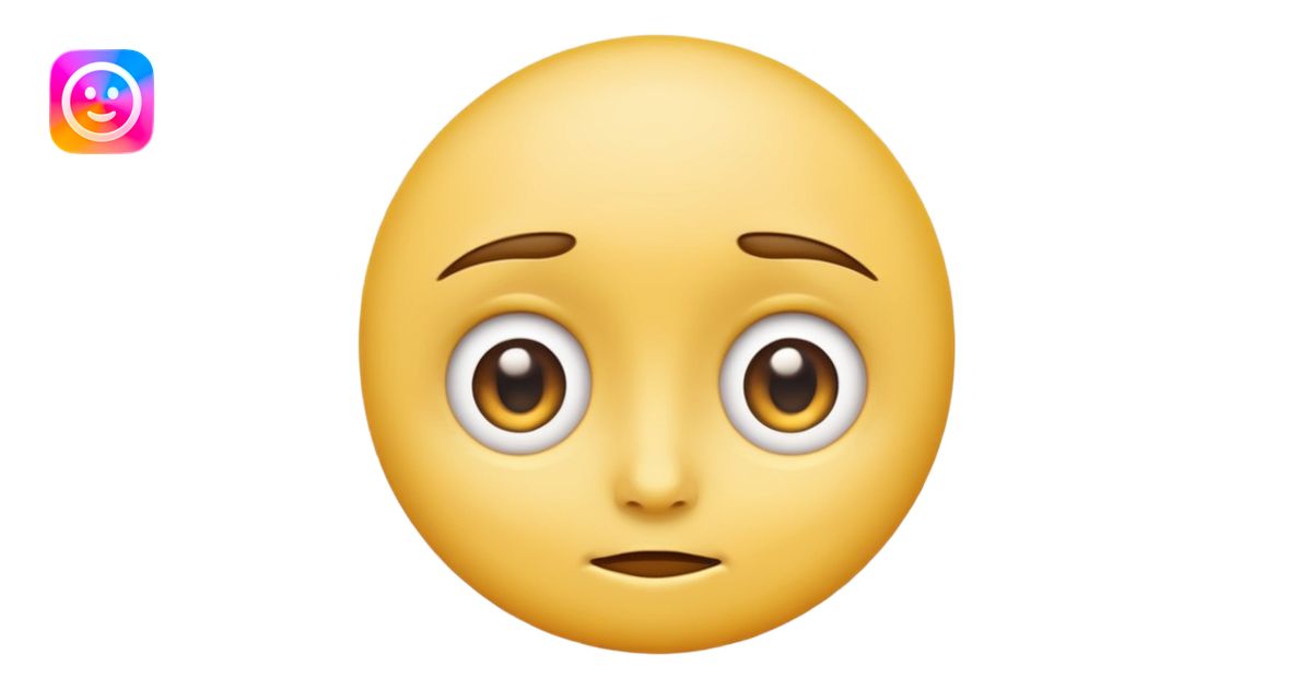 Classic emoji face, wide eyes looking, side eye emoji | AI Emoji Generator