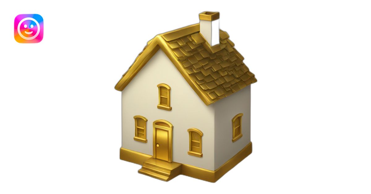house with gold emoji | AI Emoji Generator