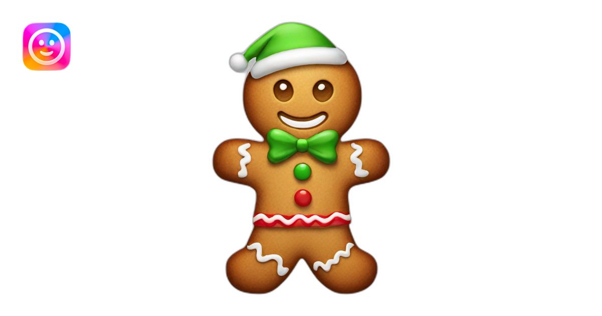 Attractive christmas gingerbread man emoji | AI Emoji Generator