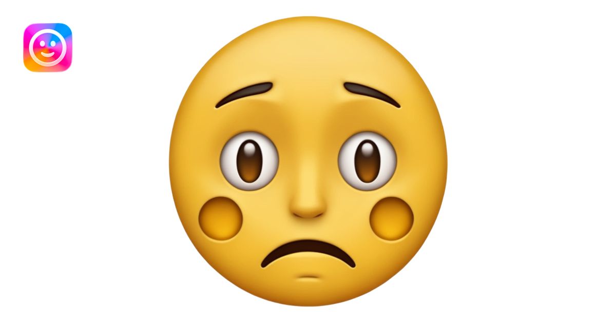 darkened yellow emoji face showing despair, iOS emoji style emoji | AI ...