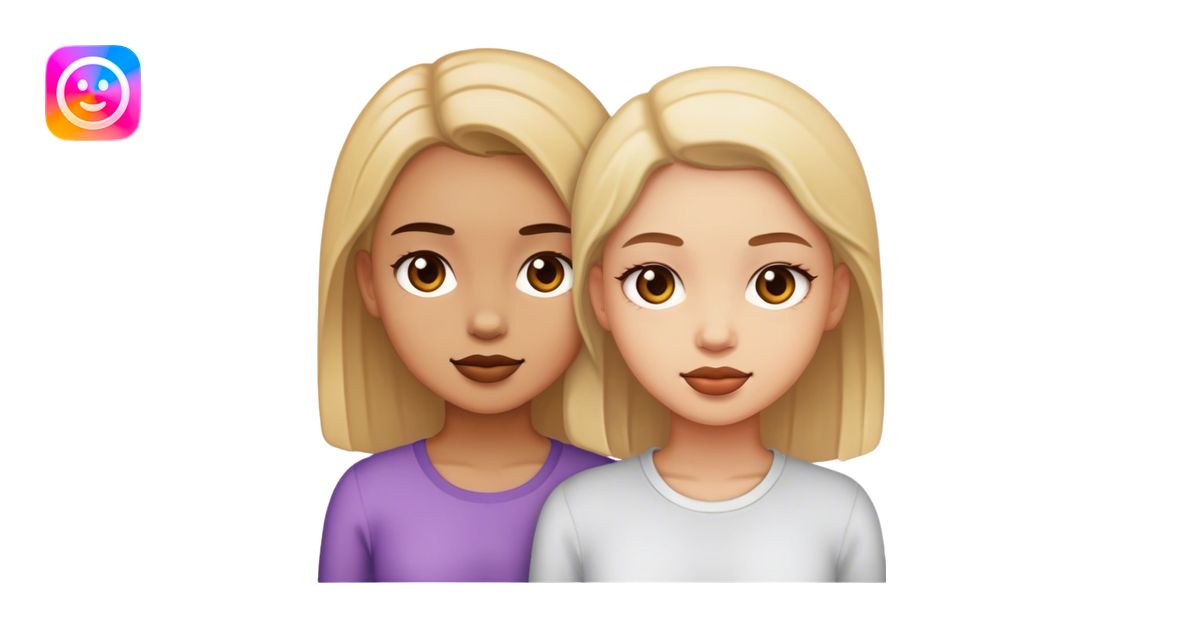 Two girls emoji | AI Emoji Generator