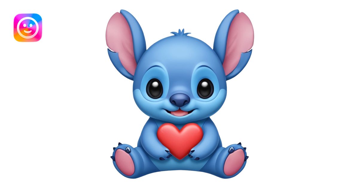 Stitch with heart eyes emoji | AI Emoji Generator