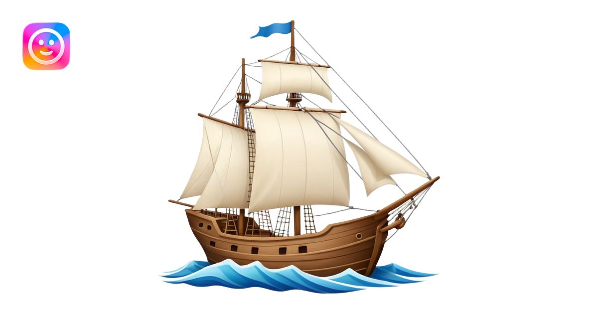 Sailing Ship emoji | AI Emoji Generator