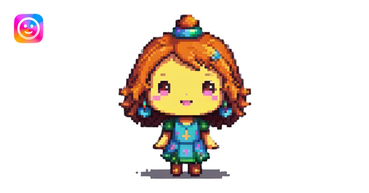 playful cartoon character, chibi proportions, cheerful pose ...