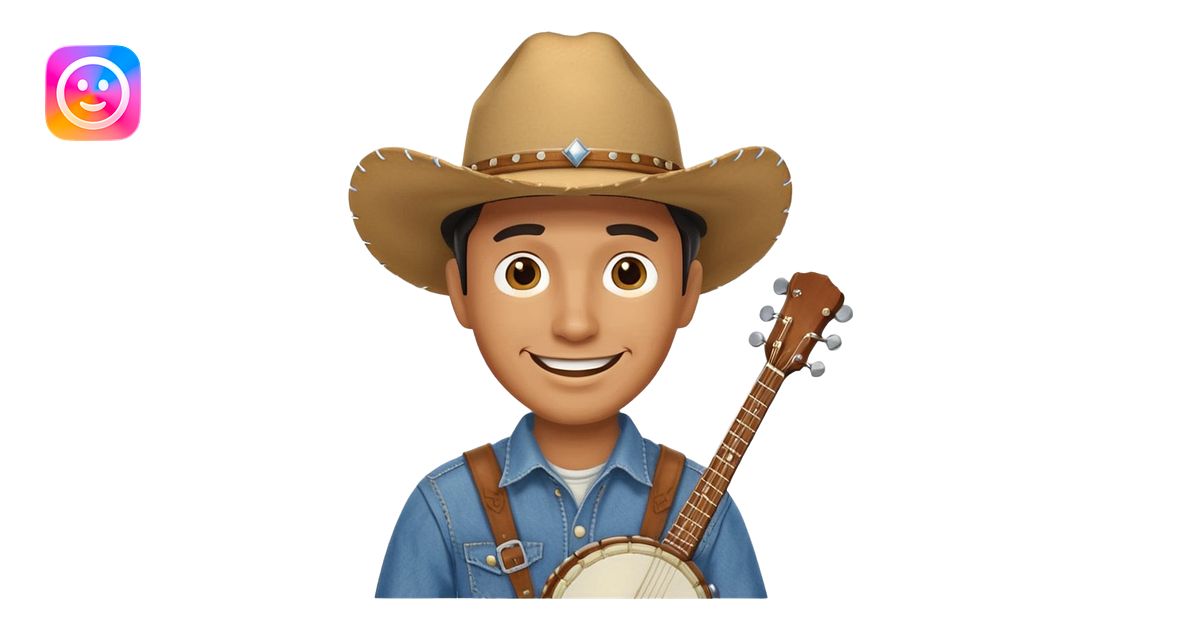 banjo-playing cowboy emoji | AI Emoji Generator