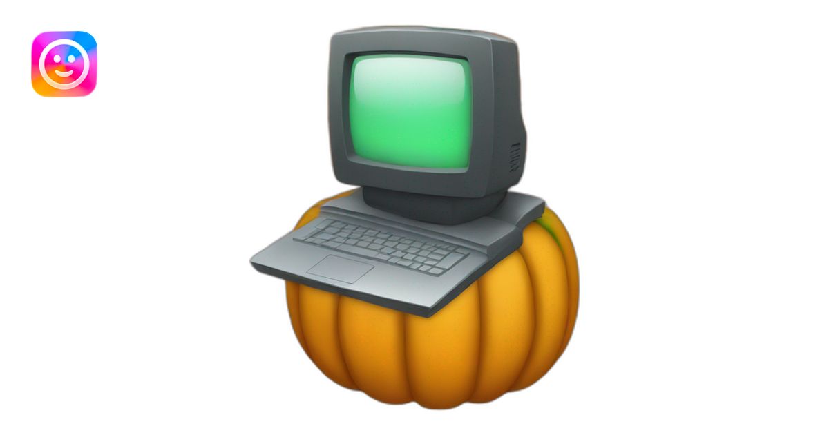 pumkin with a computer emoji | AI Emoji Generator