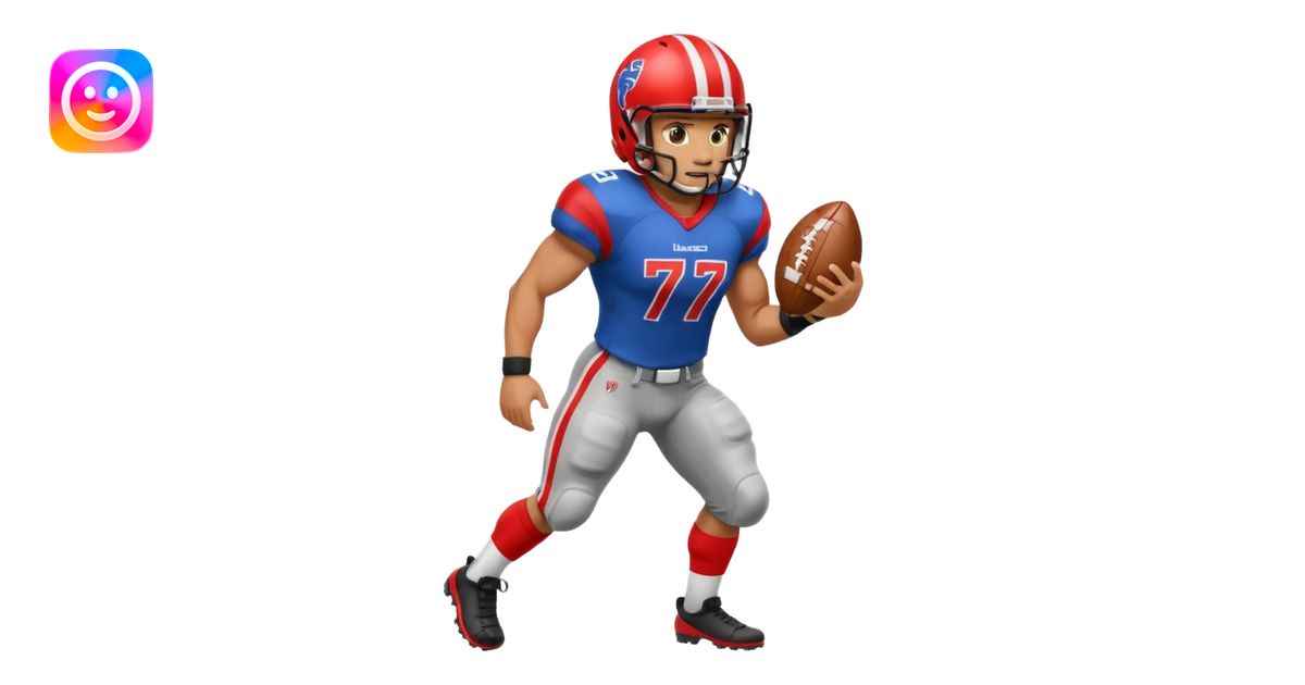 High resolution full body of a football player emoji | AI Emoji Generator
