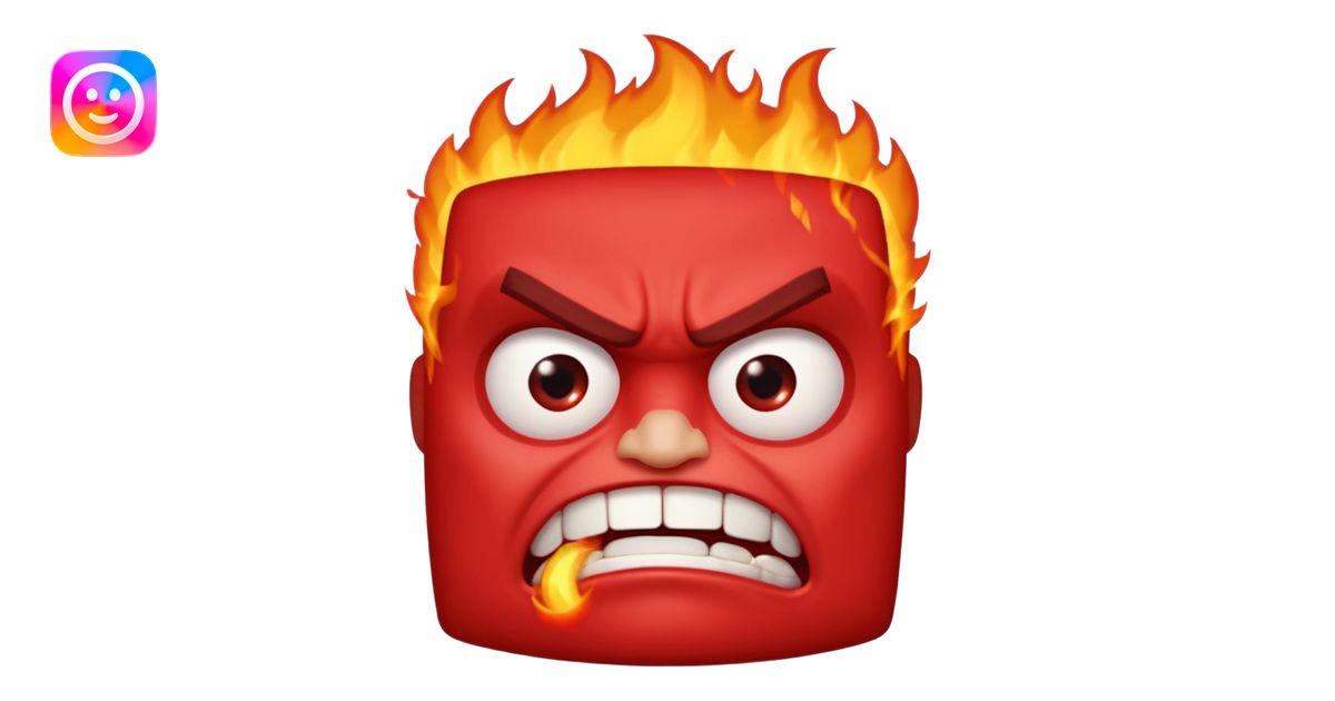 Anger from the Inside Out movie emoji | AI Emoji Generator